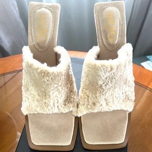 EGO | Shoes | Ego Sunny Square Toe Mule Heel Cream Size 9 Nib | Poshmark